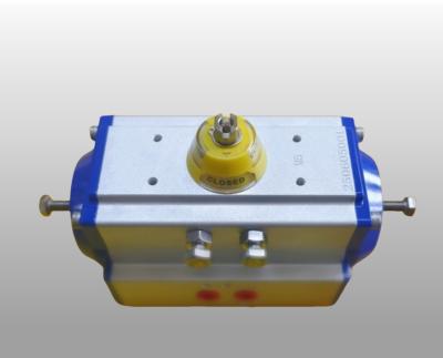China Rack And Pinion Air Pneumatic Actuator With Cover Screws Adjustable Actuator degree for sale