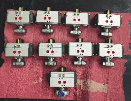 China Dual Action Pneumatic Actuator 90 Degree Oem Pneumatic Actuated Ball Valve for sale