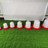 China Automatic Plastic Poultry Drinker Cylindrical Shape Easy Installation Anti Drip Design for sale
