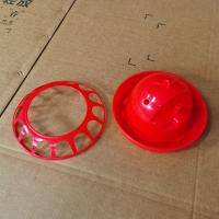 China Red Cylindrical Poultry Drinker / Plastic Water Feeder Anti Drip Constant Water Supply For Poultry for sale