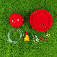 China Anti Drip Red Plastic Rooster Drinking Devices Drinking Troughs Easy Installation Long Lasting for sale