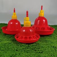 China Easy Installation Poultry Drinker With Anti Drip Feature Red Color for sale