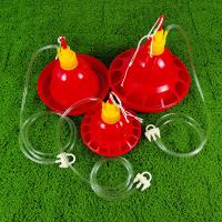 China Easy Installation Poultry Drinker With Anti Drip Feature Red Color for sale