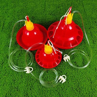 China Easy Installation Poultry Drinker With Anti Drip Feature Red Color for sale