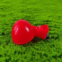 China Automatic Plastic Washable Chicken Drinking Bowl Red Round Design for sale