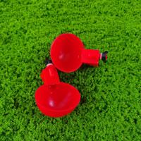 China Automatic Plastic Washable Chicken Drinking Bowl Red Round Design for sale