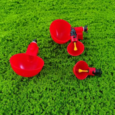 China Automatic Plastic Washable Chicken Drinking Bowl Red Round Design for sale