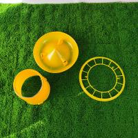 China Round Red / Yellow Poultry Feed Bucket Modern 11L Storage Solution for sale