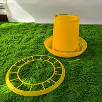 China Poultry Fodder Container Bucket Storage Solution Durable Red Yellow Container for sale