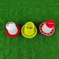 China Easy To Clean Waterproof Poultry Feeder Modern Cylinder Design Red White for sale