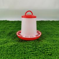 China Durable Waterproof Poultry Feeder In Red And White Easy To Clean 3.5L Capacity for sale