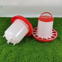 China Fowl Feeding Tool Red And White 30.5cm(H) X 37.5cm(D) With 9L Capacity for sale