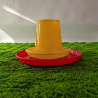 China Circular Red Poultry Feeding Tray Long Life span Breeding Tools for Farms/ Retail for sale
