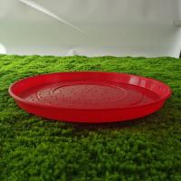 China Circular Red Poultry Feeding Tray Long Life span Breeding Tools for Farms/ Retail for sale