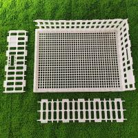 China Ventilated Portable Poultry Travel Cage Easy Assembly Yellow White Plastic Carrier for sale
