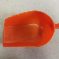 China Durable Orange Plastic Feeding Tools Poultry Feeder Easy To Clean Eco Friendly Scoop For Animals for sale