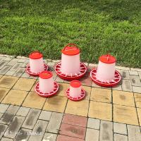 China 10L Plastic Poultry Feeder Large Capacity Easy Cleaning Automatic Chicken Feeders for sale