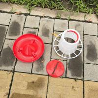 China Waterproof Plastic Poultry Feeder For Chickens Ducks Geese Turkeys Automatic Pet Feeder for sale
