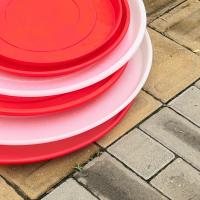 China Circular Plastic Chicken Feeding Trays Sturdy And Durable for sale