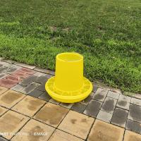 China 13L Durable Yellow Round Plastic Poultry Ration Feeding Bucket Customizable for sale