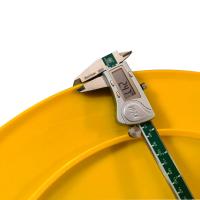 China Thick Yellow Poultry Feeding Bucket Farm Feeder Pigeon Chick Feeding Equipment Sturdy Durable Round Design for sale