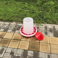 China Automatic Plastic Chicken Feeder Capacity 12L Red With Lid for sale