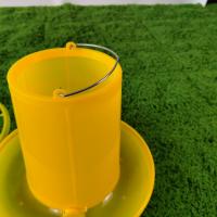 China Yellow Round Plastic Poultry Ration Feeding Bucket 5 Gallon for sale