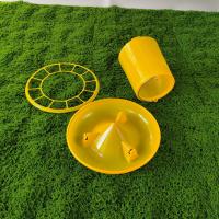 China Yellow Round Plastic Poultry Ration Feeding Bucket 5 Gallon for sale