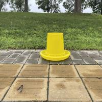 China Standard Yellow Round Chicken Feed Bucket Diy for sale