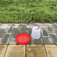 China Cone Shaped Plastic Chicken Drinker Durable Red Water Supply For Birds for sale