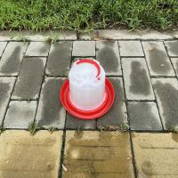 China Cone Shaped Plastic Chicken Drinker Durable Red Water Supply For Birds for sale