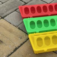 China Weather Resistant Rectangle Poultry Feeding Trough No Sharp Edges Rectangular Shape for sale