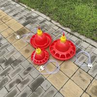 China Cone Shape Anti Drip Red  Plastic Poultry Drinker for sale