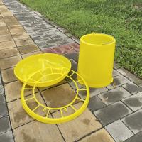 China Liter Volume Round Plastic Poultry Feed Bucket for sale