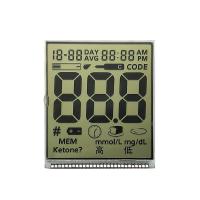 China Custom LCD Segment Display HTN Positive No Backlight For Blood Glucose Meter for sale