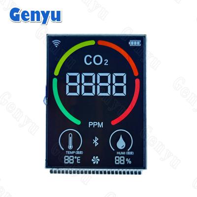 China 2.5 Inch VA LCD Display 4 Digit 7 Segment Screen 24PIN For Carbon Dioxide Detector for sale