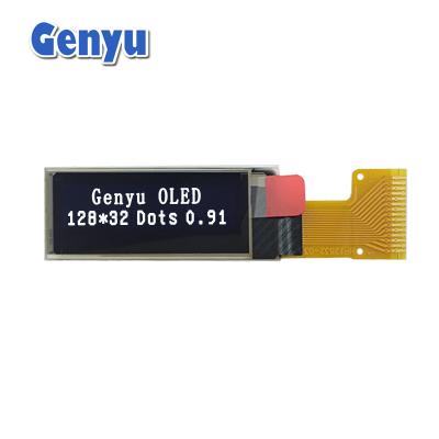 China 0.91 Inch OLED Display 128x32 Resolution White 15pin FPC SPI Interface for sale
