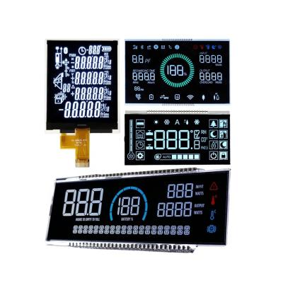 China White LEDs Backlight Large VA Black Color Display Screen for Customized Monochrome Segment LCD in Monitor Controller Devices for sale