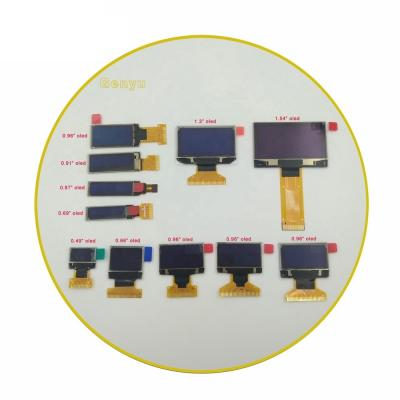 China Dot Matrix OLED Screen 128x32 128x64 256x64 I2C SPI Micro Display 0.42/0.49/0.66/0.69/0.78/0.87/0.91/0.96/1.3/1.54/2.42 for sale