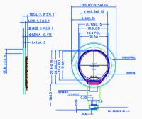 China 0.71 Inch 160x160 Round TFT LCD Display with GC9D01 Driver IC and RGB LED Backlight for sale