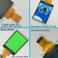 China Genyu 2.0 Inch IPS TFT LCD Display with 240x320 Resolution and ST7789V Driver for sale