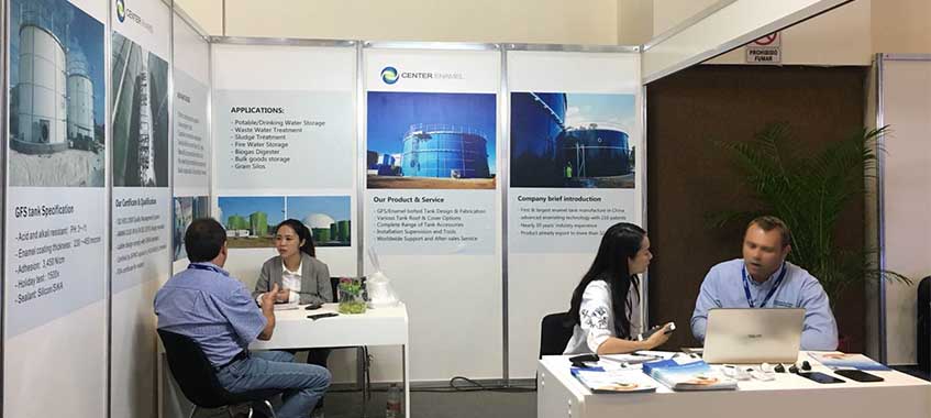 Center Enamel Exhibition At Aquatech In Mexico City
