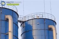 China Dry Bulk Storage Epoxy Coated Steel Tanks By Center Enamel Dry Bulk Storage for sale