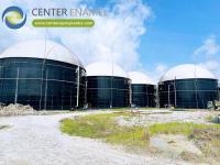 China Durable And Airtight Double Membrane Roofs For Glass Fused To Steel Anaerobic Digestion Tanks for sale