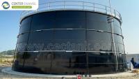 China 200,000 Gallons Glass Lined Steel Leachate Storage Tanks with Aluminum Alloy Trough Deck Roofs: A Sustainable Solution for Landfill Leachate Management for sale