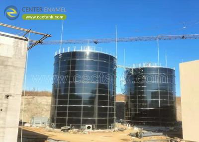 China Glass-Lined Steel Leachate Storage Tanks with Aluminum Alloy Trough Deck Roofs for sale