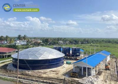 China Center Enamel can Provide Aluminum Dome Roofs for Leachate storage tanks for sale