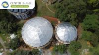 China Aluminum Geodesic Dome Roofs for Flammable Liquid Storage Tanks-Center Enamel for sale