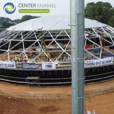 China Aluminum Geodesic Dome Roof for Dry Bulk Solids Tanks: Protects Contents from Moisture and the Elements for sale