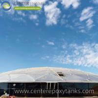 China Aluminum Geodesic Dome for Effluent Sludge Storage Tank: An Effective Roof Solution for Odor Control and Protection from External Weather for sale
